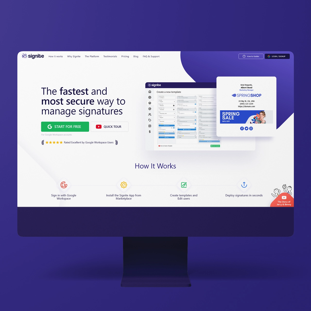 Signite website design and development | imark image